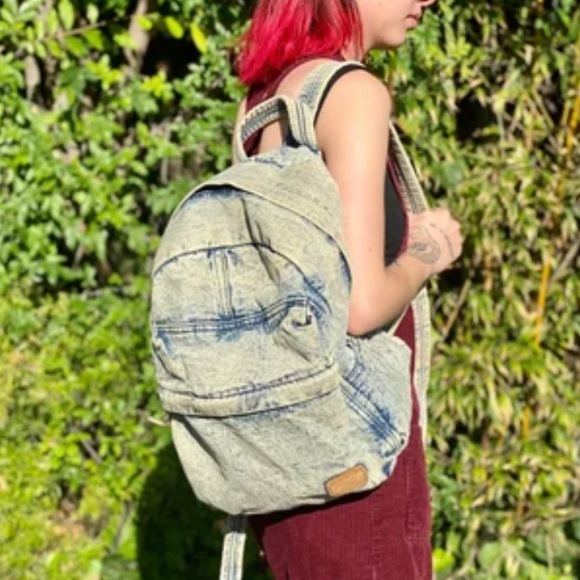 American Blues Company | Bags | Vintage Acid Wash Denim Backpack | Poshmark